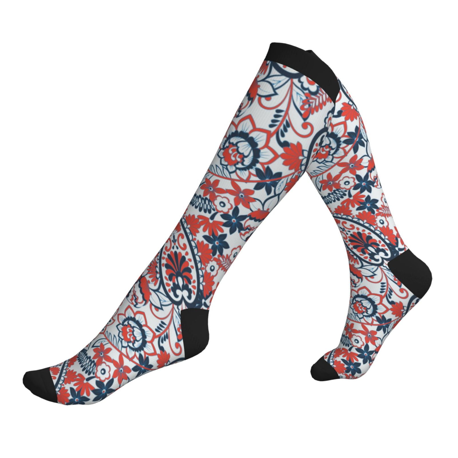 Compression Socks For Women And Men - Paisley Print No.J95 Compression ...