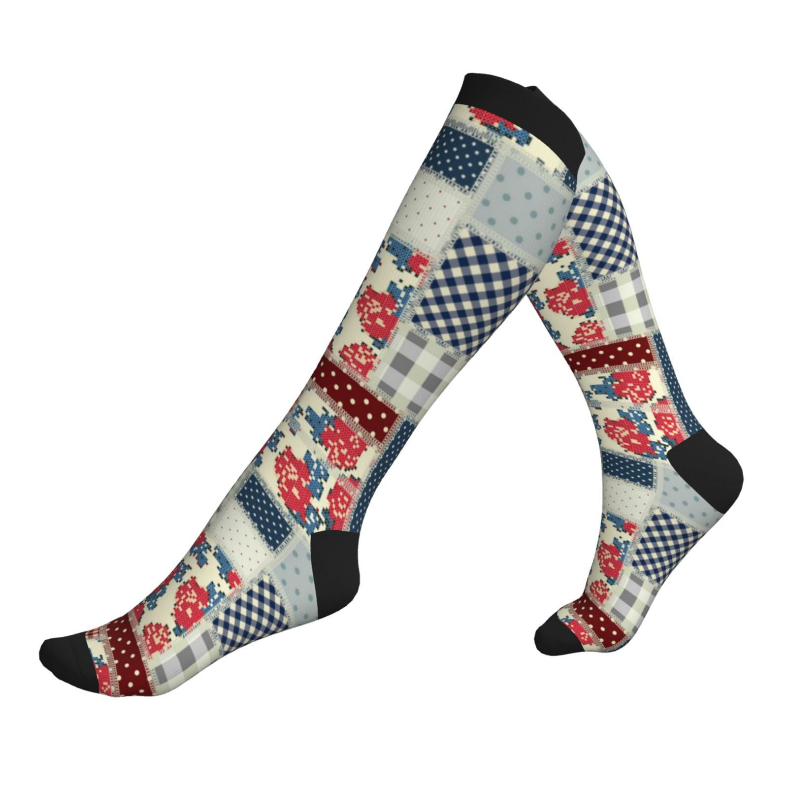 Compression Socks For Women And Men - Patchwork In Country Style ...