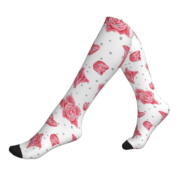Compression Socks For Women And Men - Pink Flowers_A Compression Socks ...