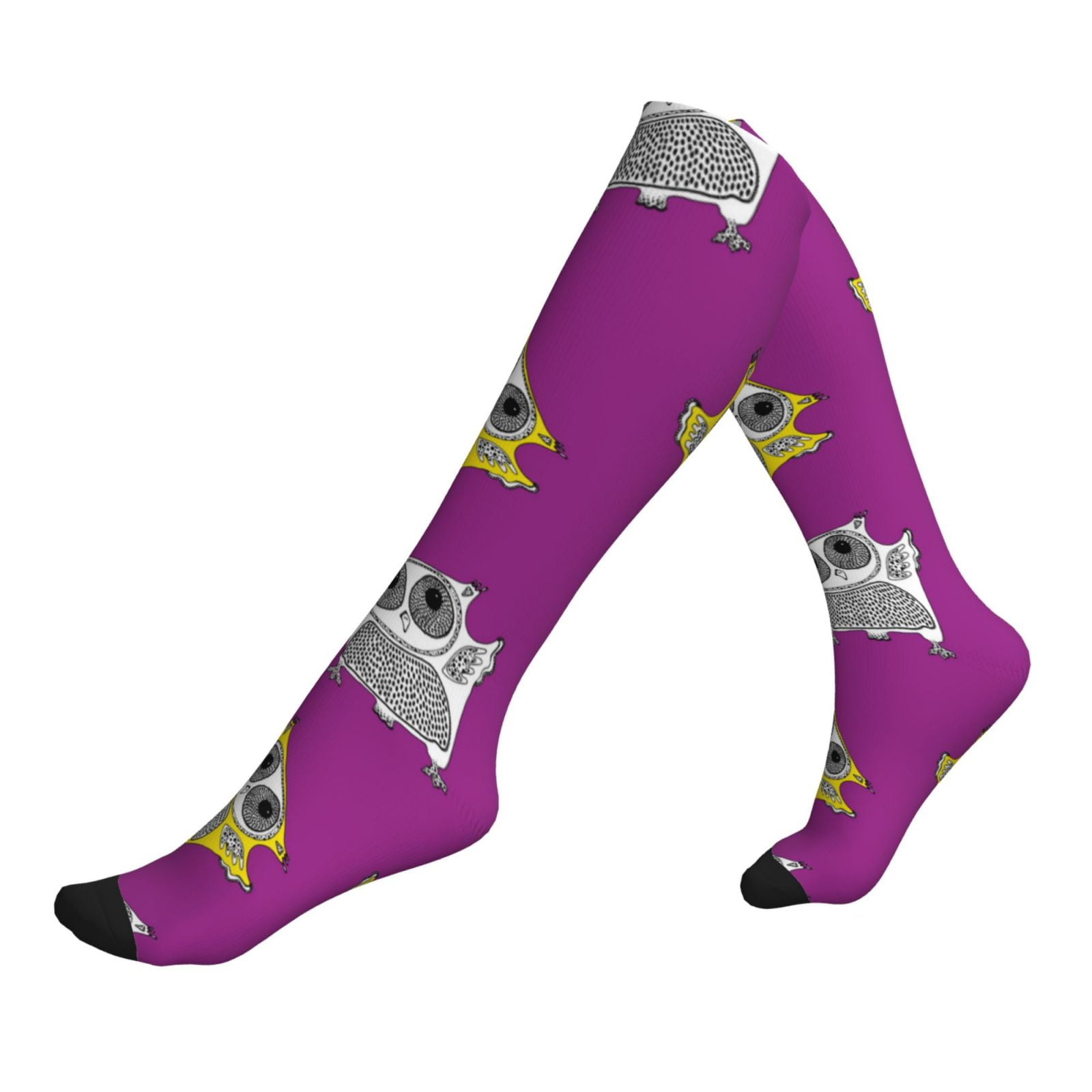 Compression Socks For Women And Men - Quirky Owl Purple Compression ...