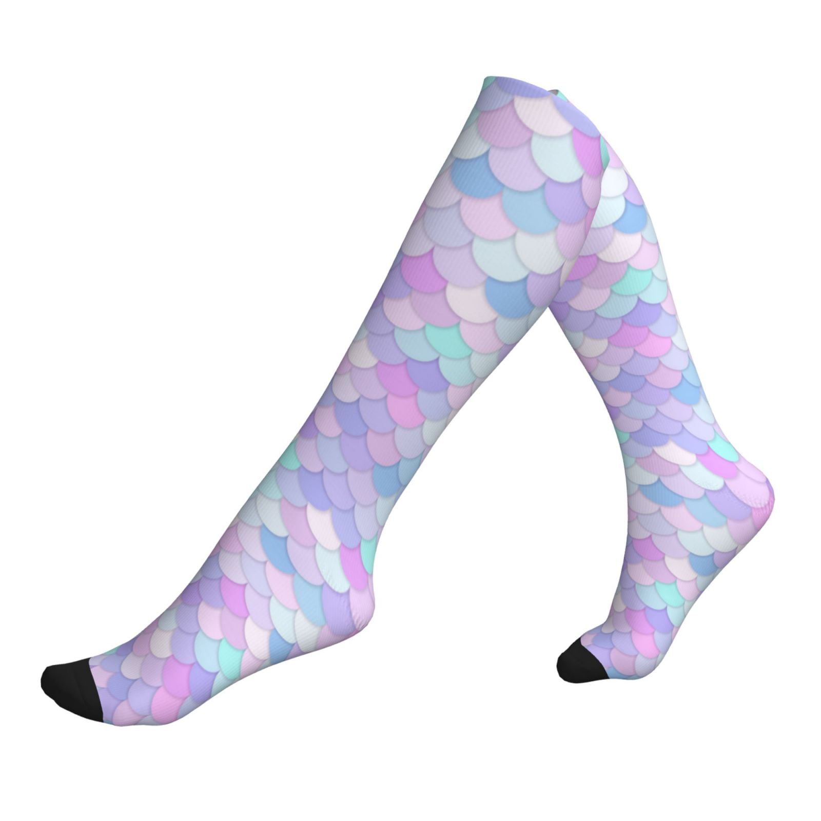 Compression Socks For Women And Men, Rainbow Scales 15-20mmhg High ...