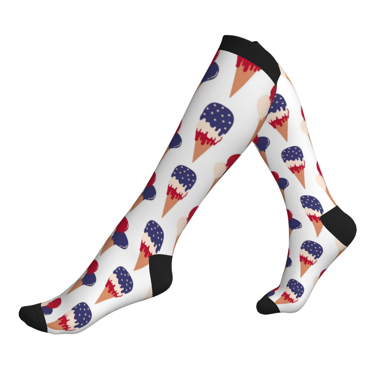 Compression Socks For Women And Men - Red White Blue Ice Cream ...