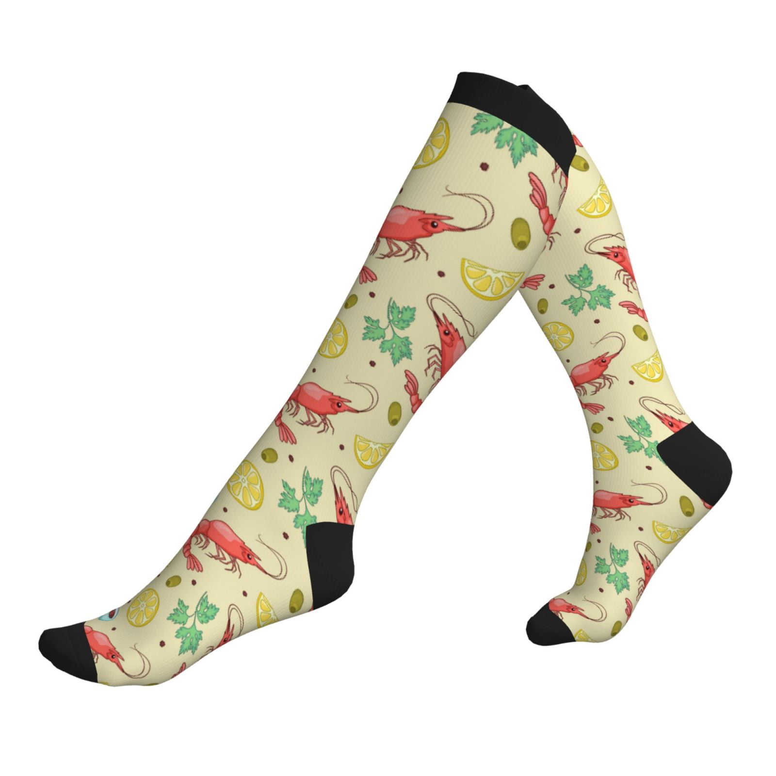 Compression Socks For Women And Men - Shrimp Lemons Yellow Compression ...