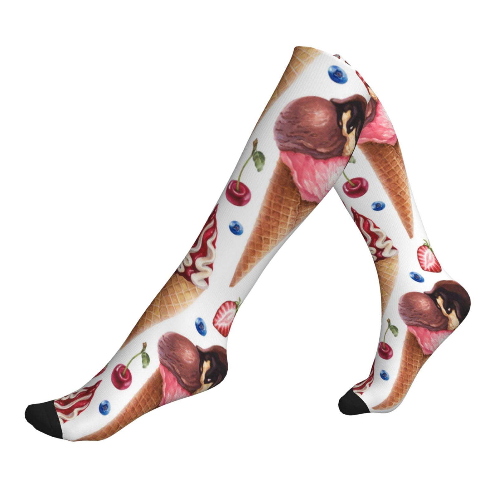 Compression Socks For Women And Men - Strawberry Blueberry Ice Cream ...