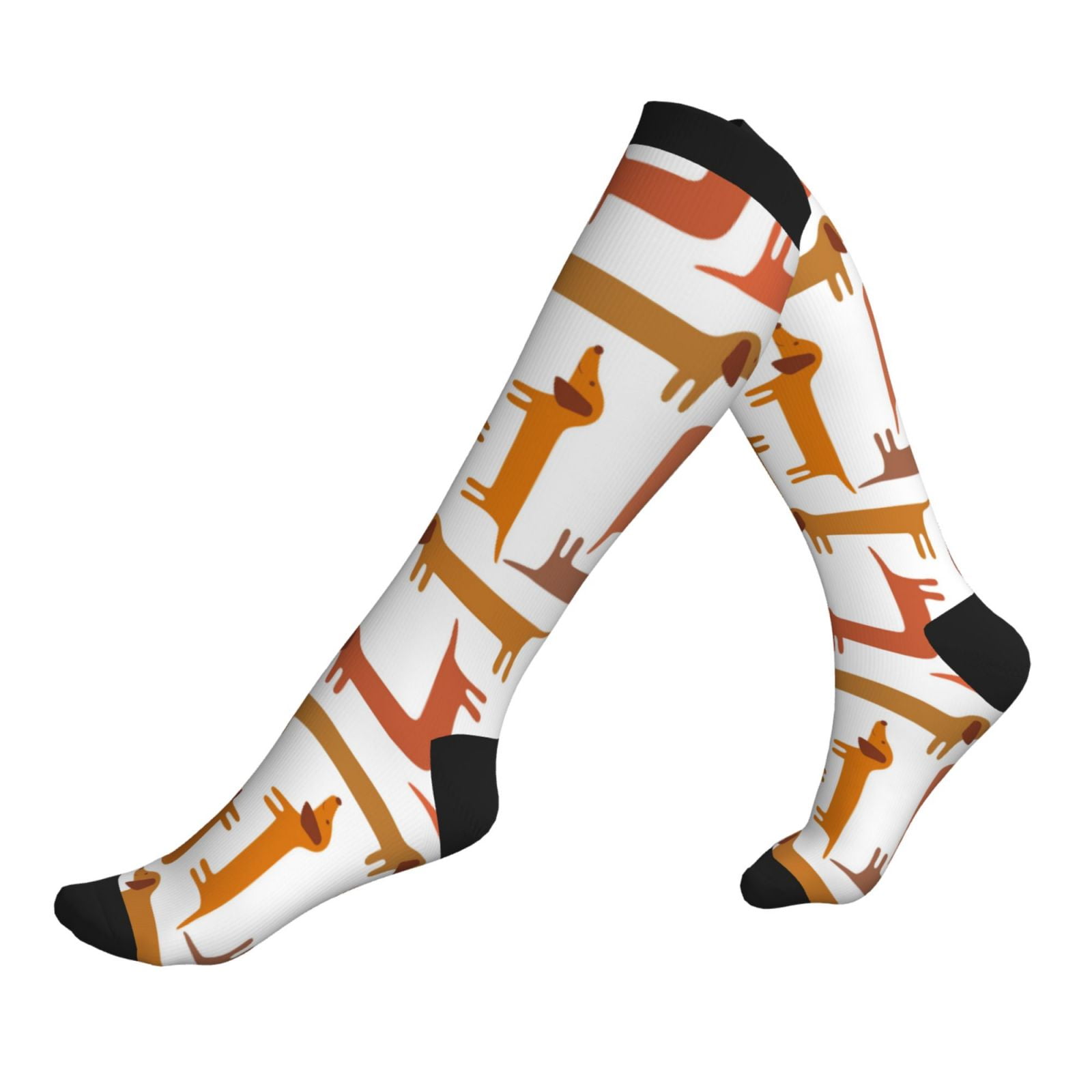 Compression Socks For Women And Men - Stripe Dachshund Dog Puppy ...