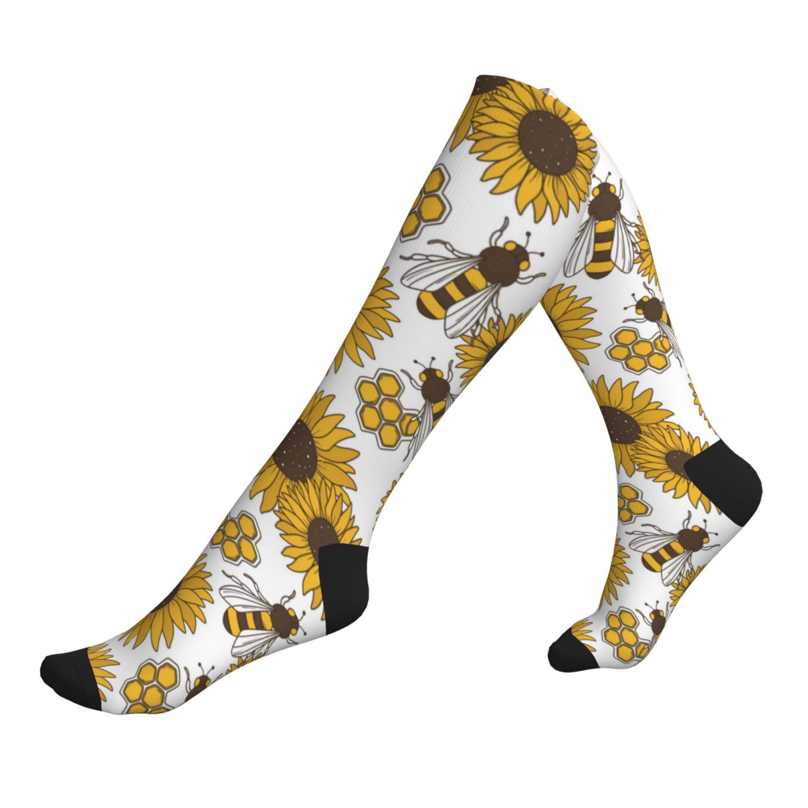 Compression Socks For Women And Men - Sunflowers And Bees Compression ...