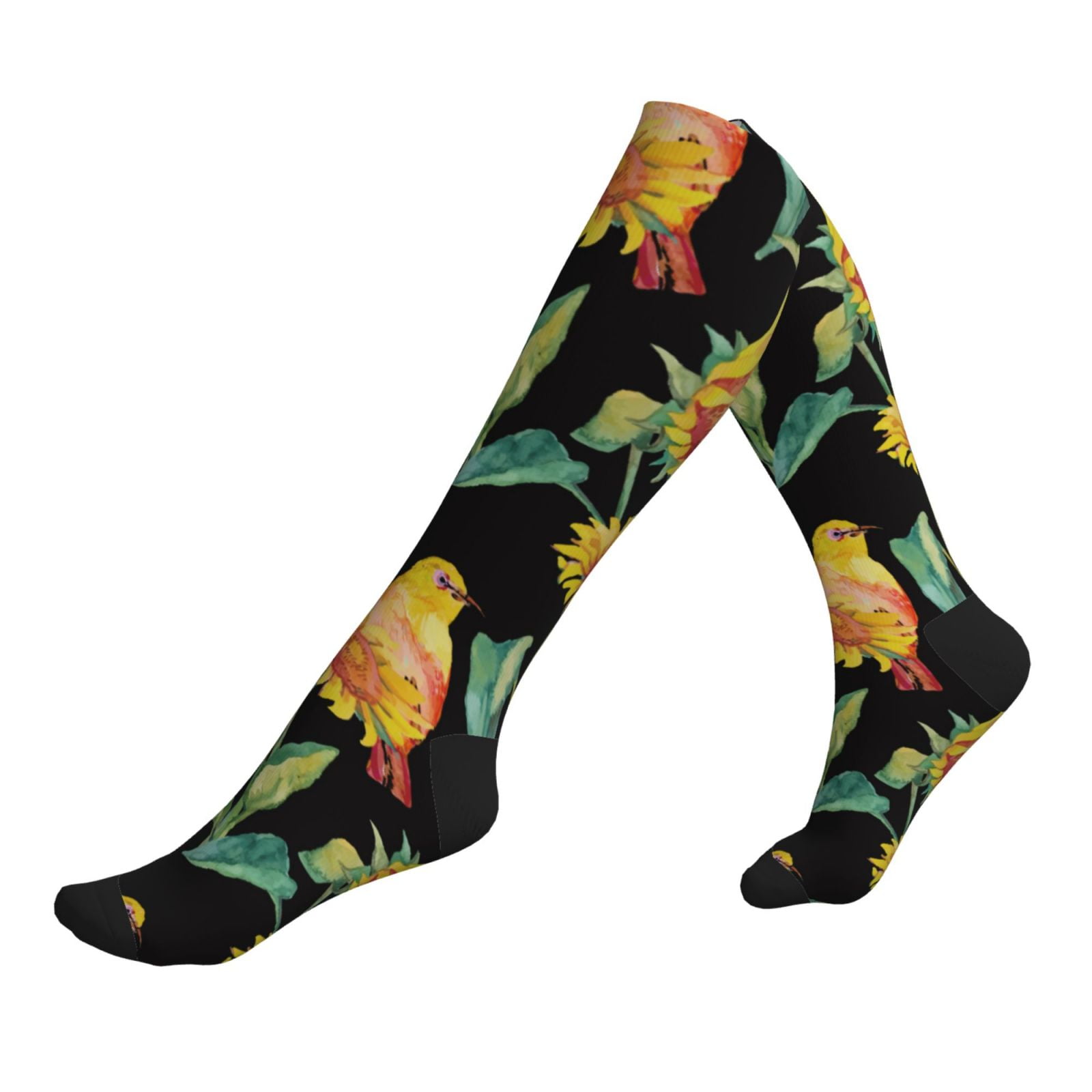 Compression Socks For Women And Men - Sunflowers Bird Compression Socks ...