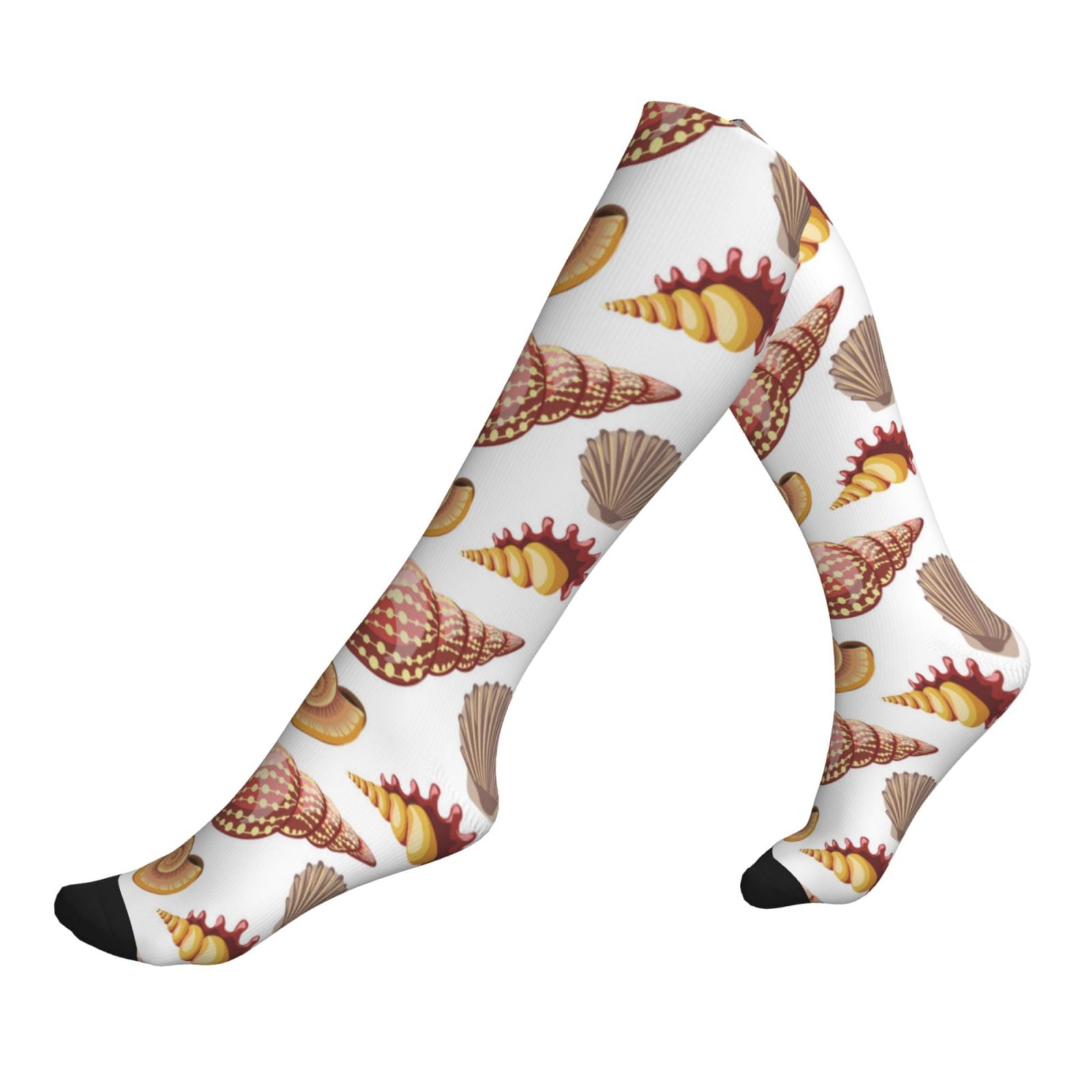 Compression Socks For Women & Men, Conch Shells Print No.9043 15-20mmhg ...