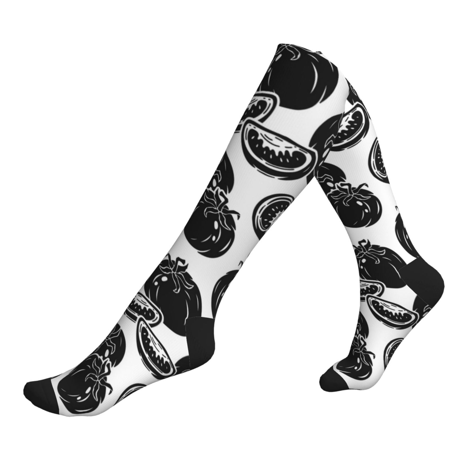 Compression Socks For Women & Men, Cute Black Tomato 15-20mmhg Support ...