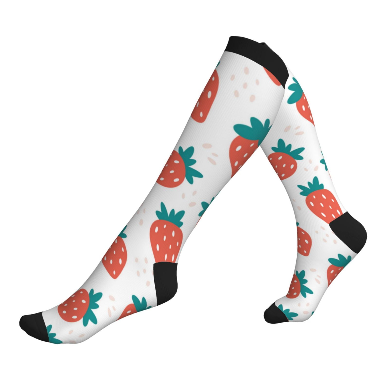 Compression Socks For Women & Men, Cute Crisp Strawberry 15-20mmhg ...