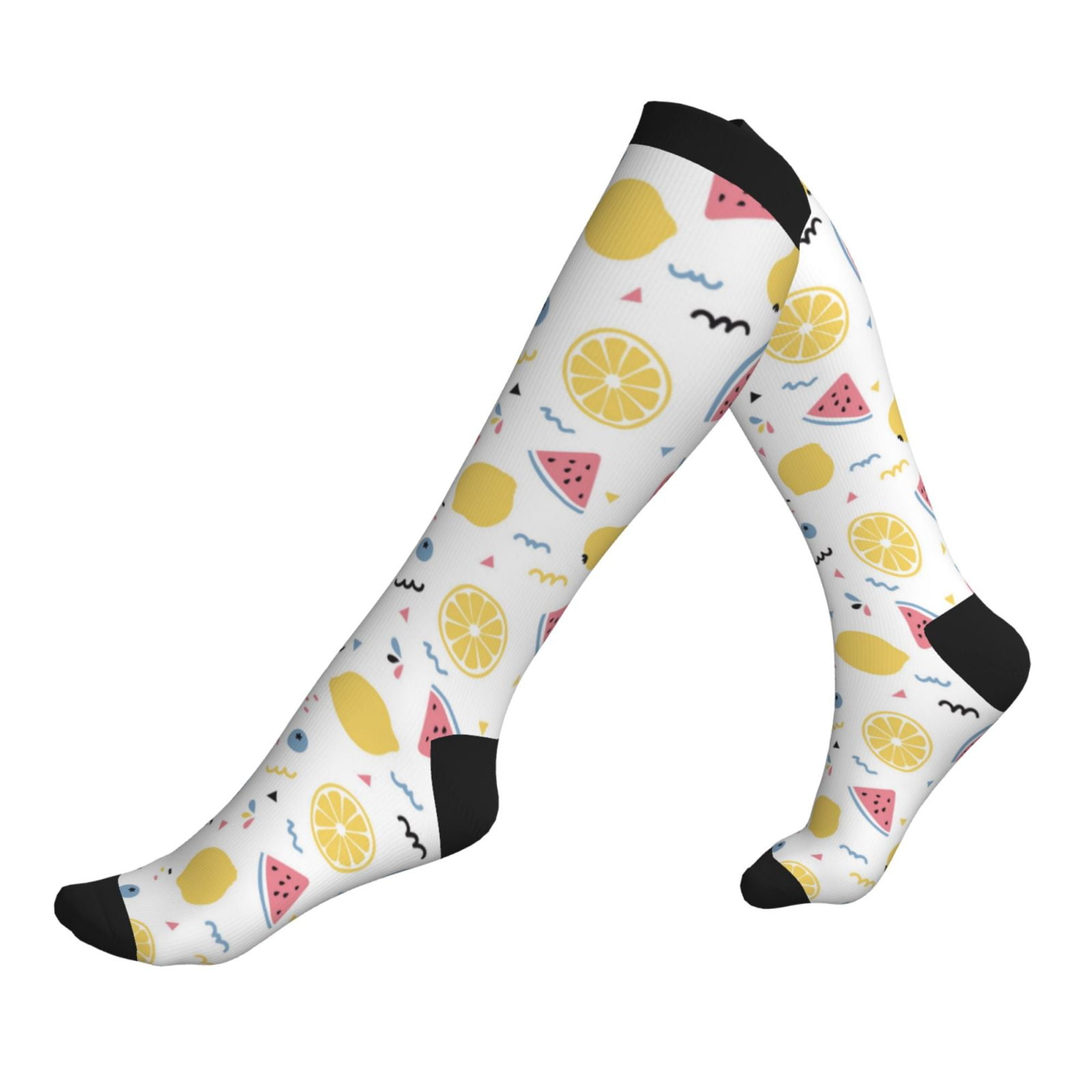 Compression Socks For Women & Men, Cute Watermelon Bear Lemon 15-20mmhg ...