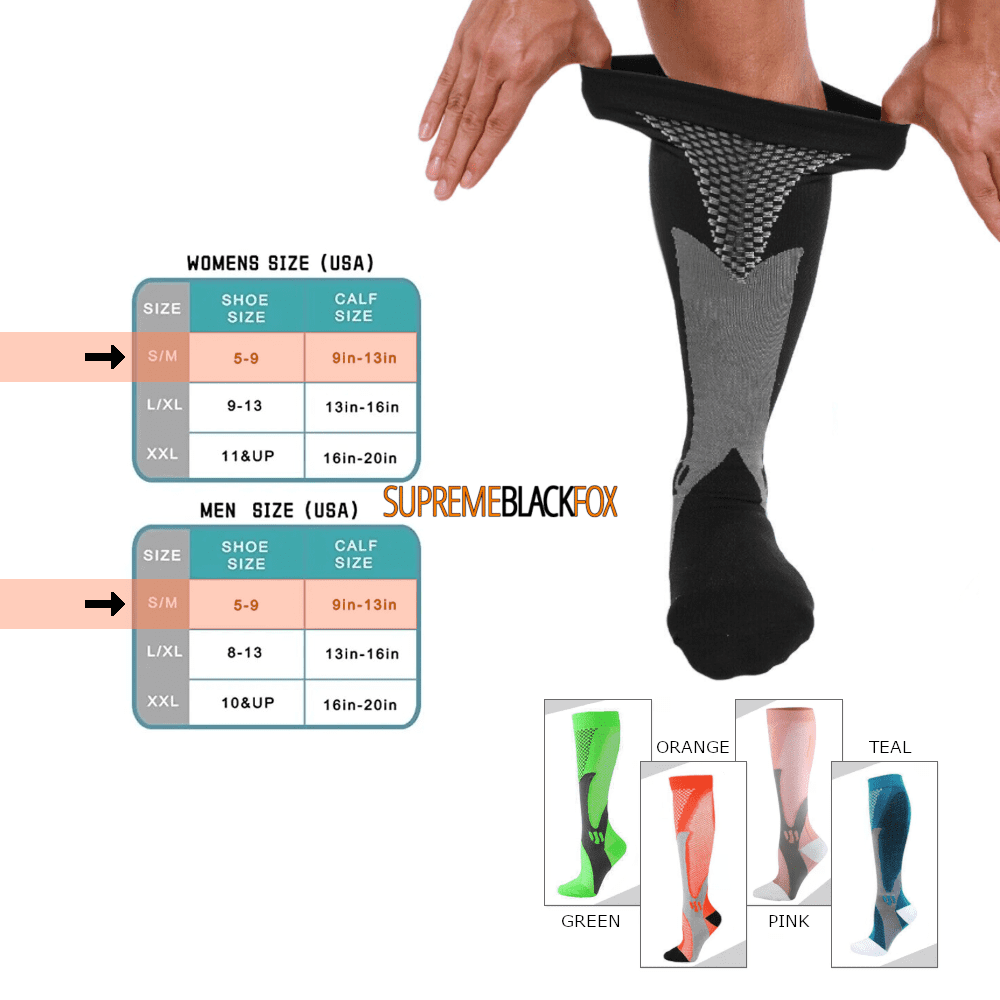 Graduated Medical Compression Socks (4 Pairs) 20-30 mmHg Knee-High ...