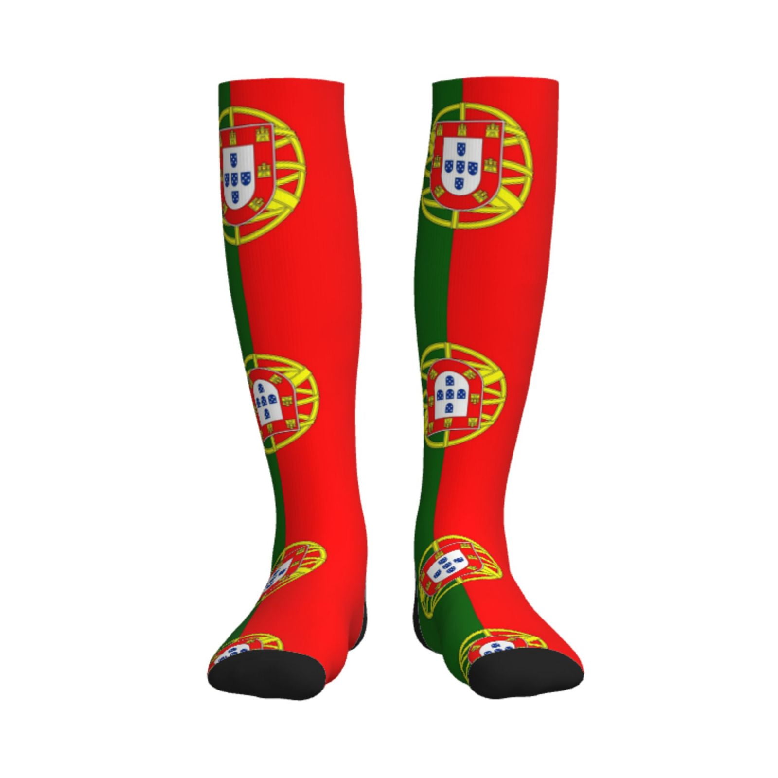 Compression Socks Women Men Portugal Flag Knee High Support Circulation ...
