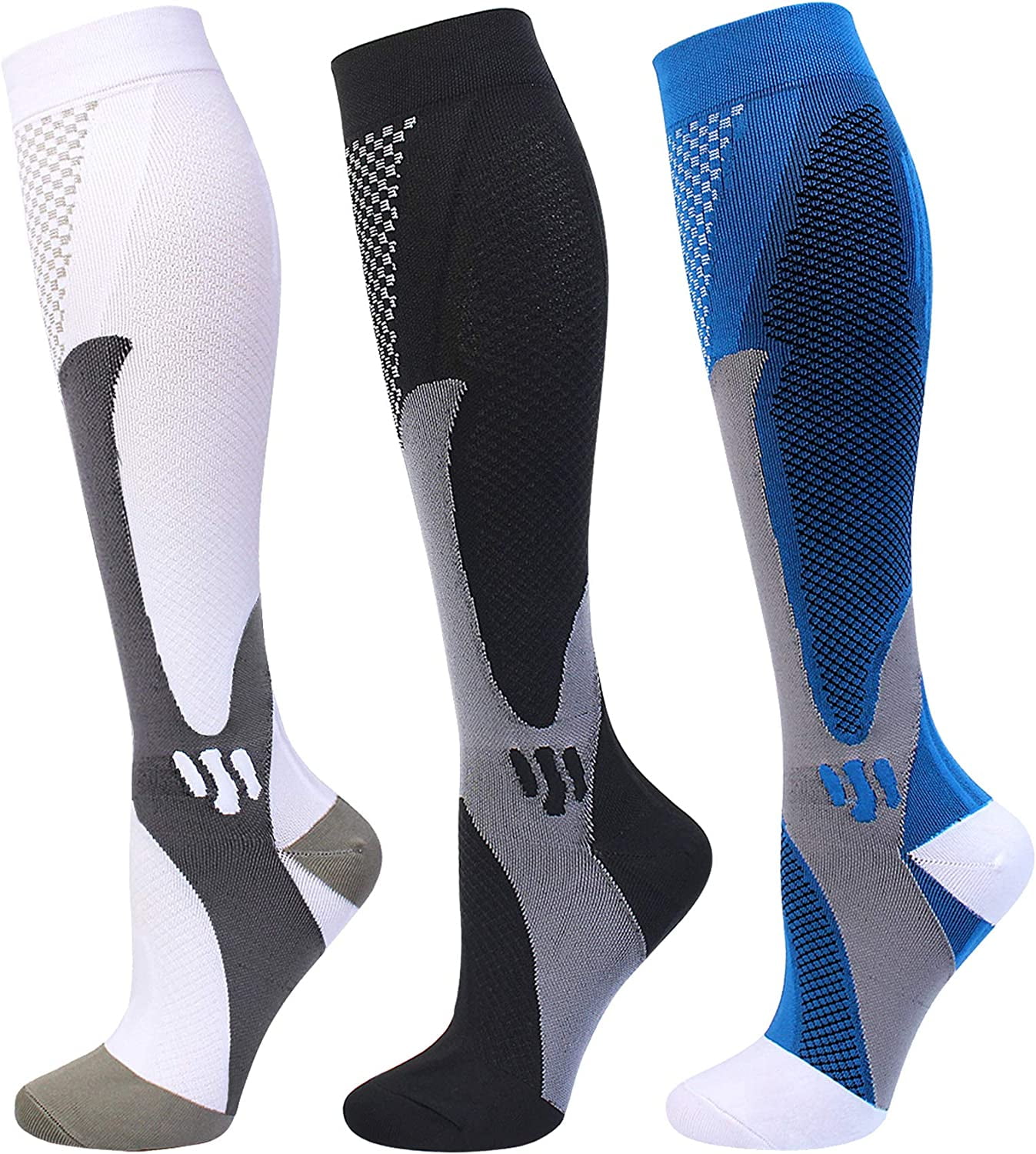 Compression Socks for Men Women 20 30 mmHg Medical Compression Socks ...