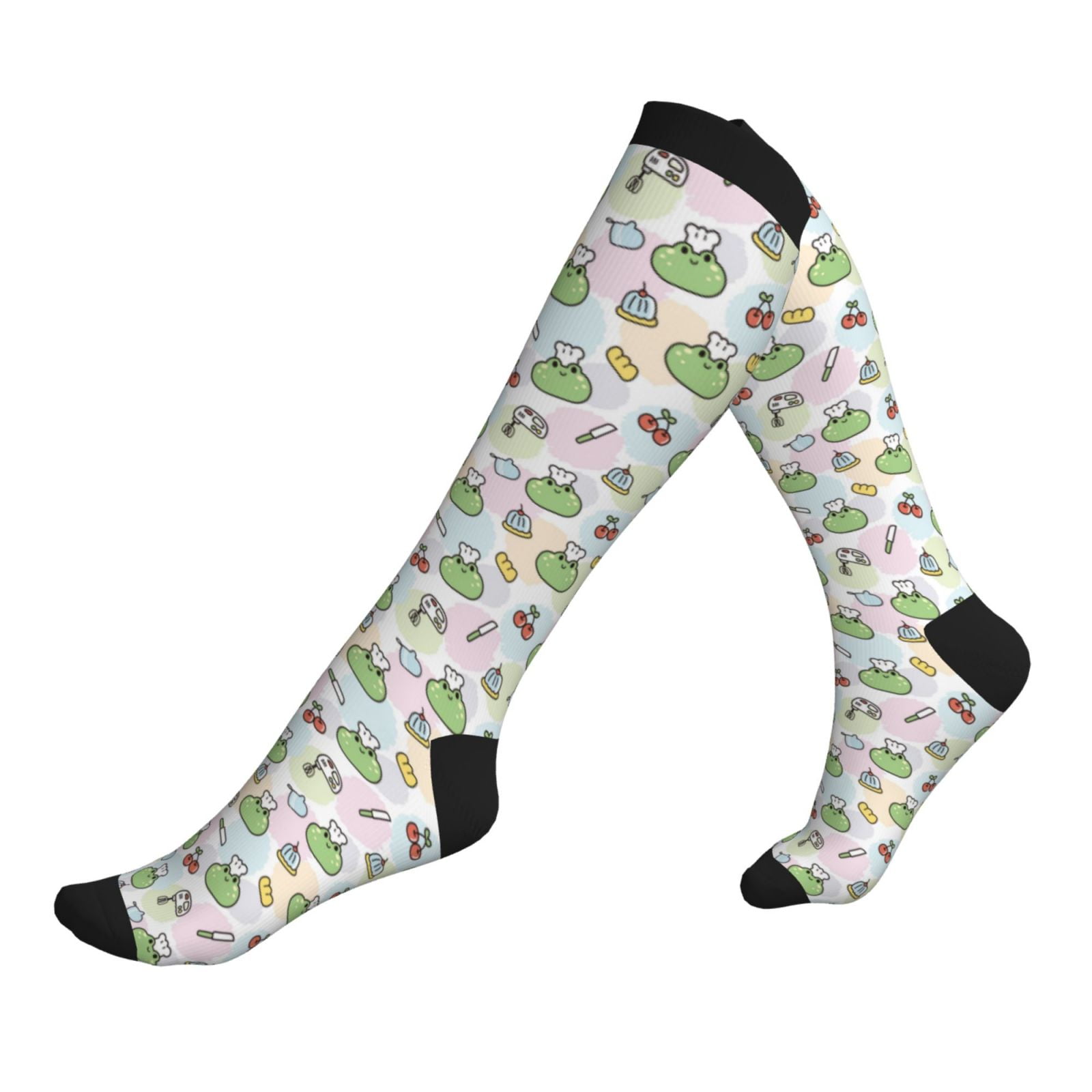 Compression Socks for Men Women -Frog Wear Chef Hat Knee High ...