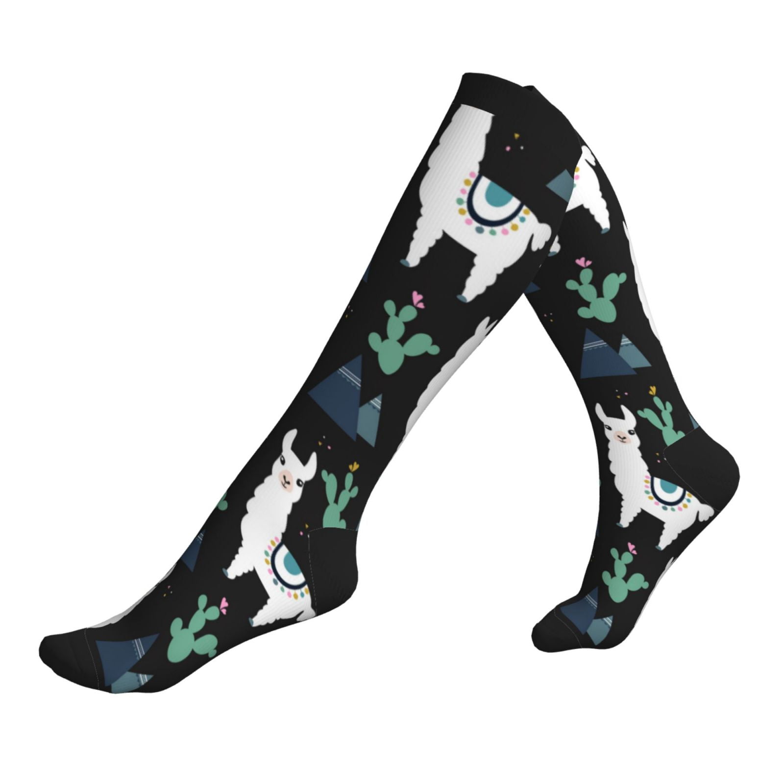 Compression Socks for Women Men - Cartoon Pyramid Cute Alpaca Cactus ...