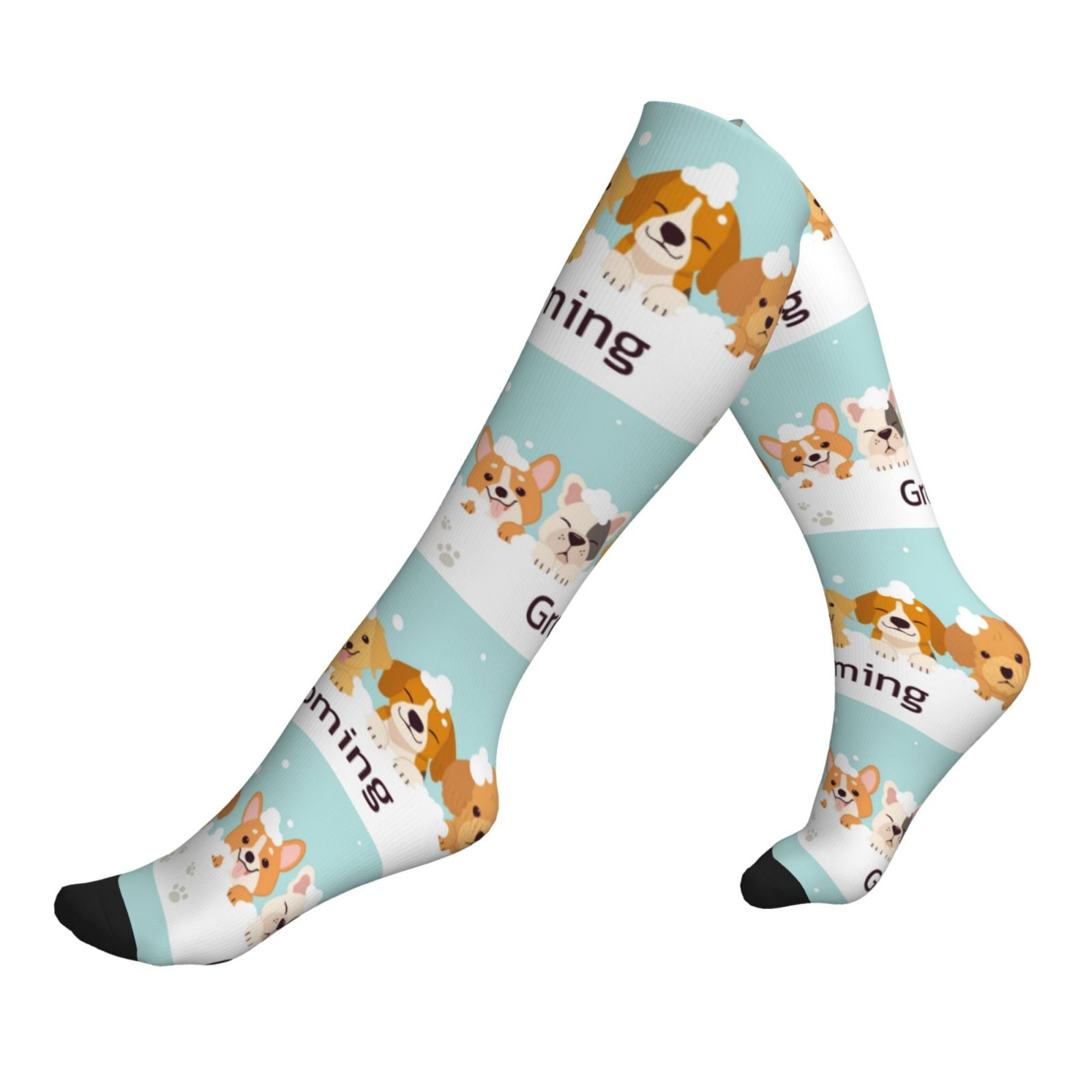 Compression Socks for Women & Men, Cute Dog In Bathtub1 15-20mmHg ...