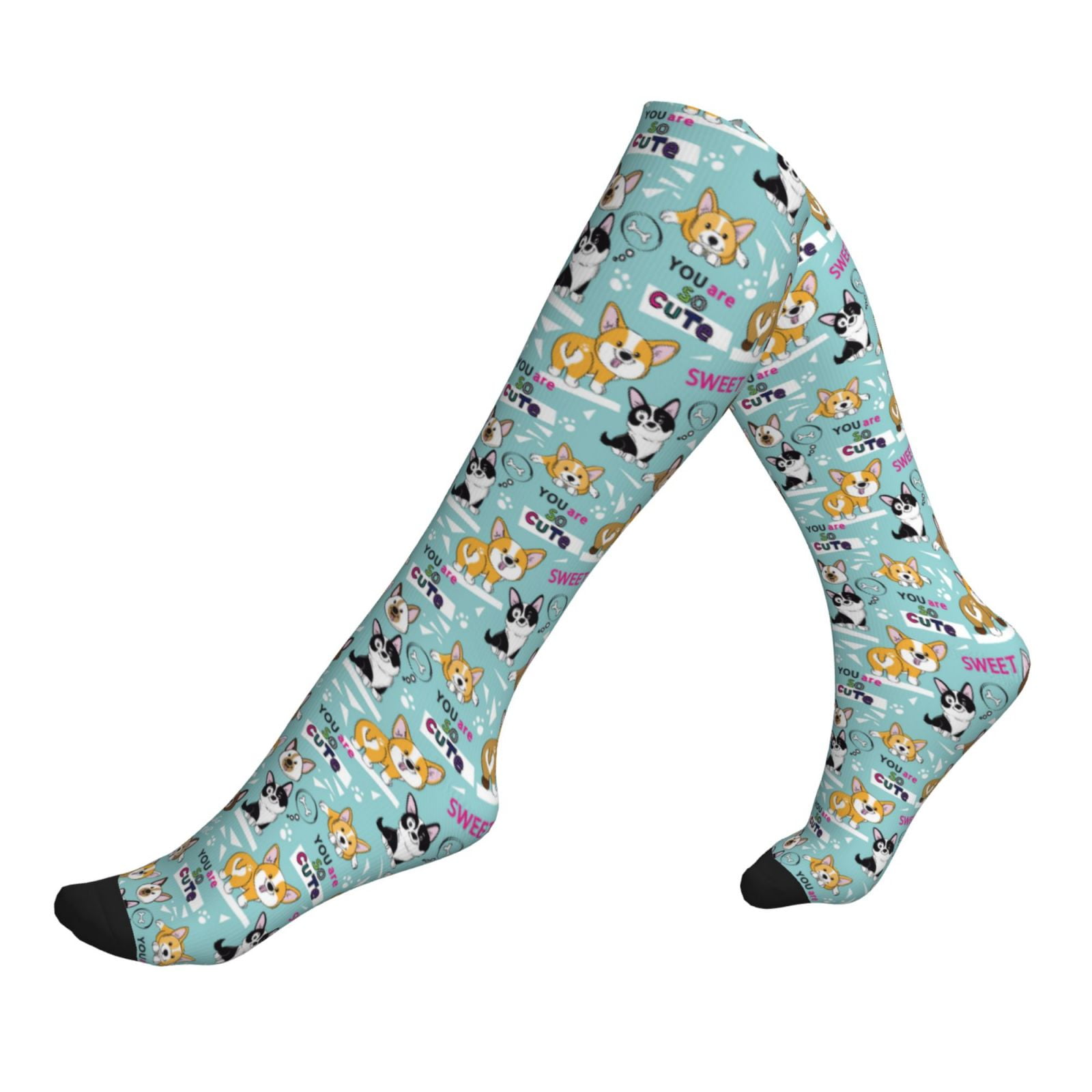 Compression Socks for Women Men - Dogs Knee High Compression Stockings ...