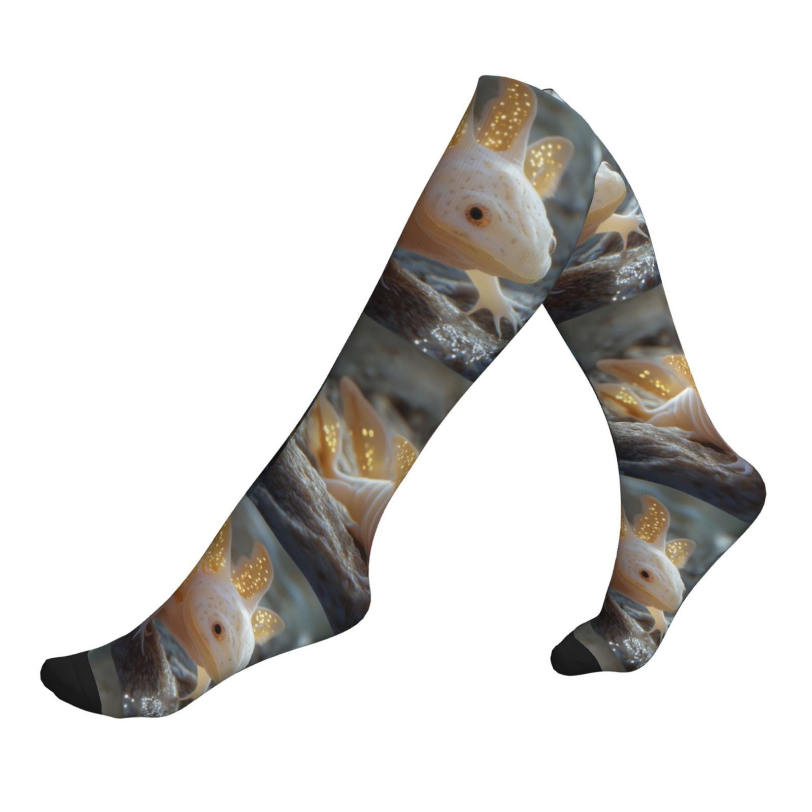 Compression Socks for Women & Men, Glowing Fantasy Axolotl 15-20mmHg ...