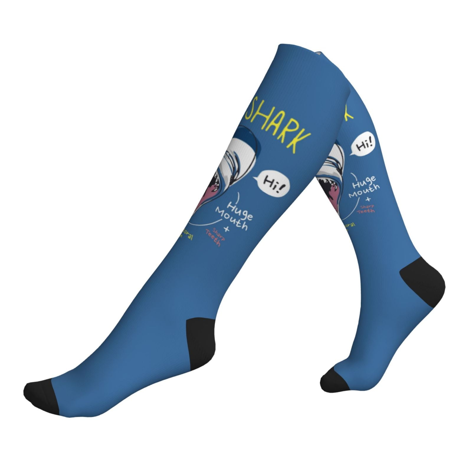 Compression Socks for Women & Men, Great White Shark 15-20mmHg Support ...