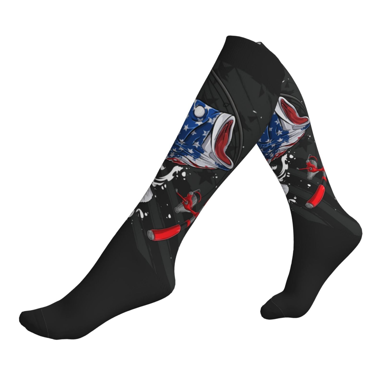 Compression Socks for Women & Men, Largemouth Bass Fish in USA 15 ...