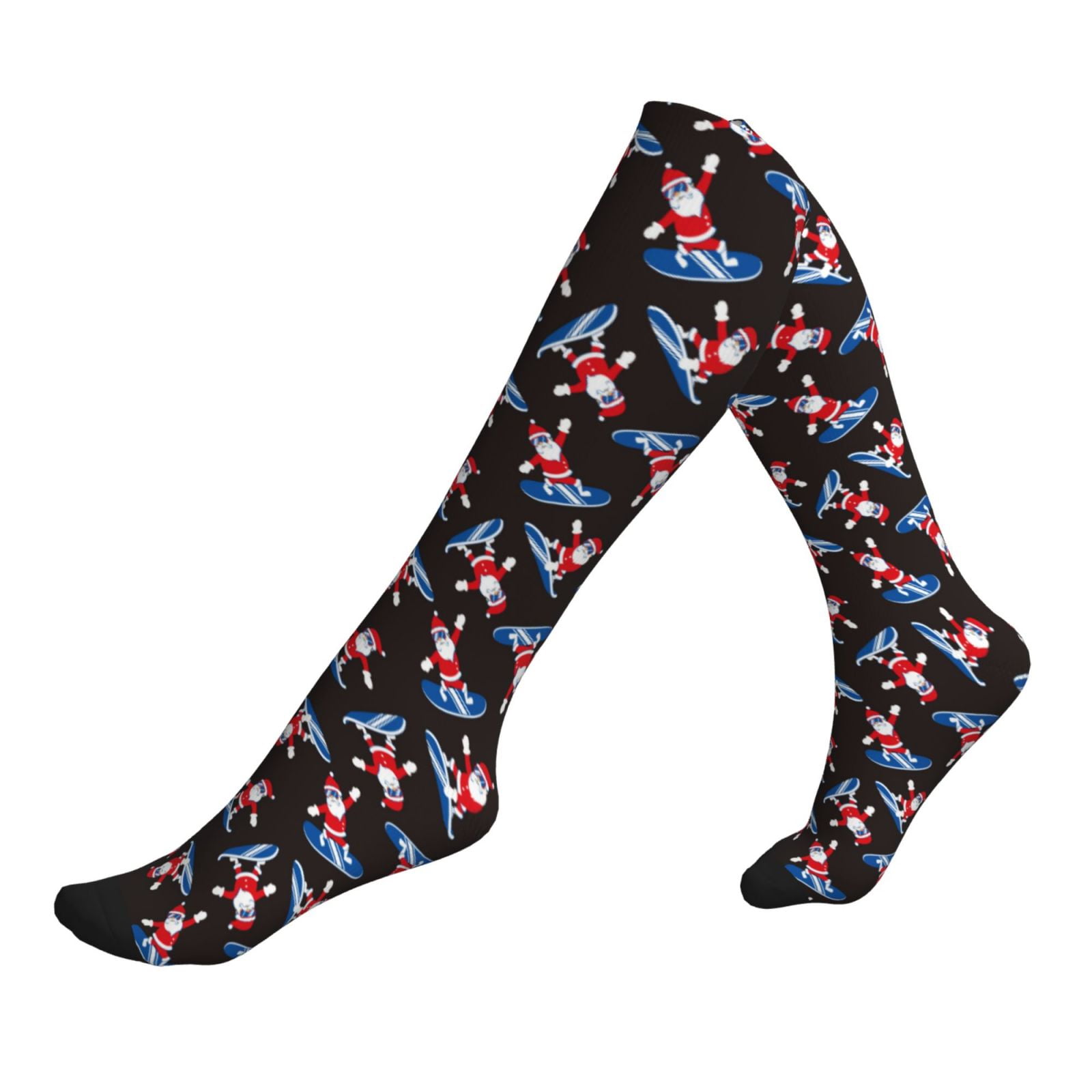 Compression Socks for Women & Men, Surfing Santa 15-20mmHg Support ...
