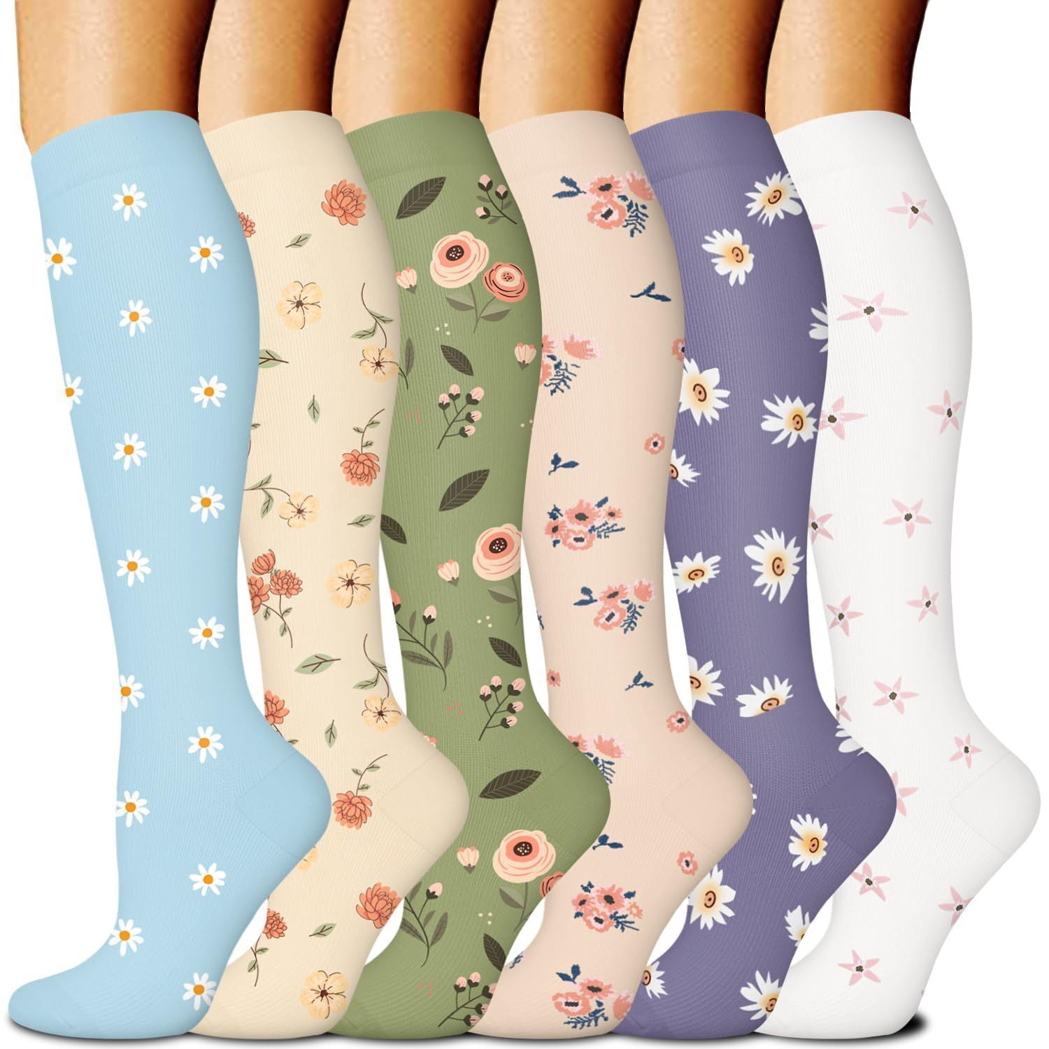 Compression Socks for Women: Syphoria 20-30 mmhg Circulation knee high ...