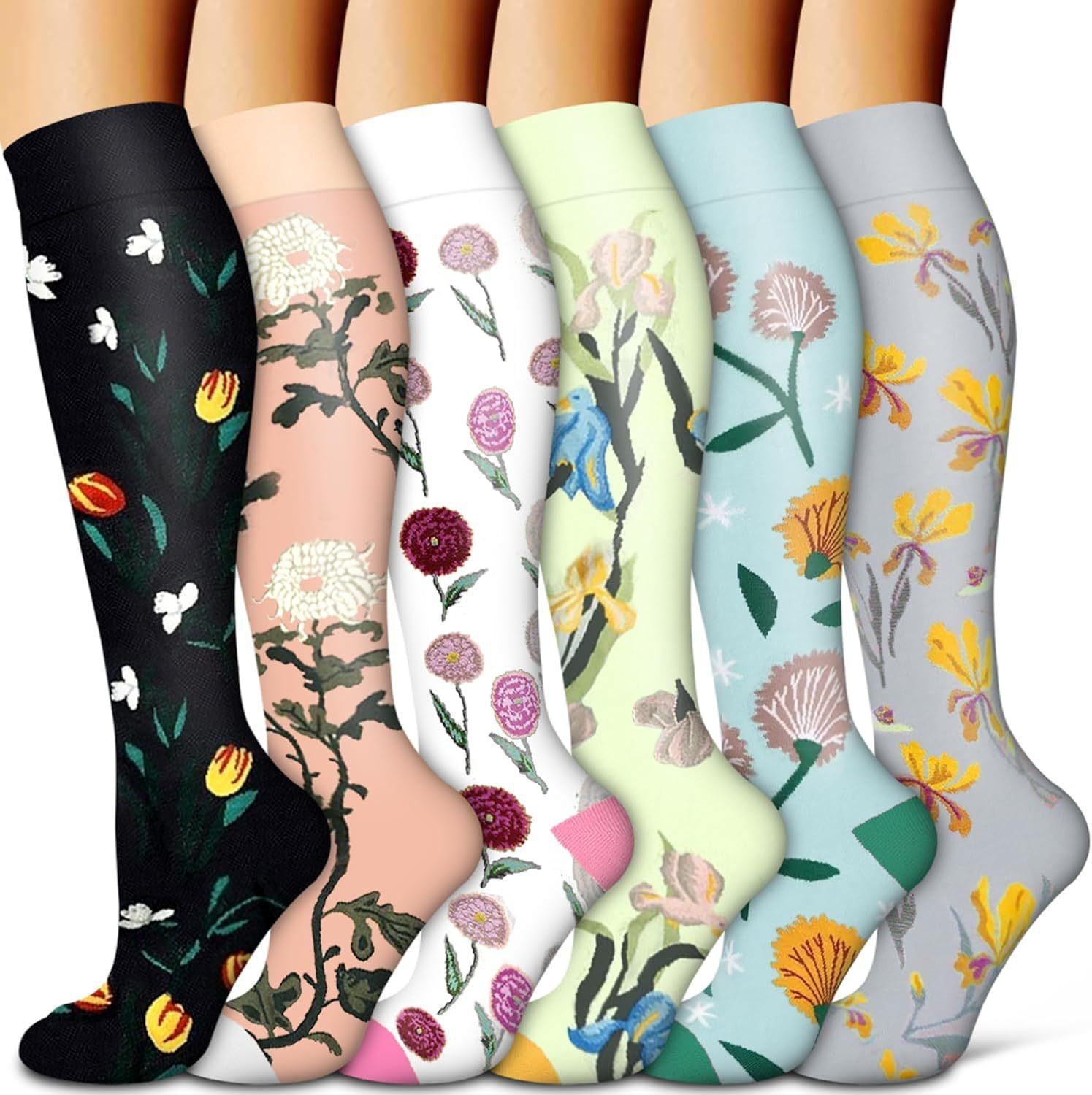 Compression Socks for Women: Syphoria 20-30 mmhg Circulation knee high ...
