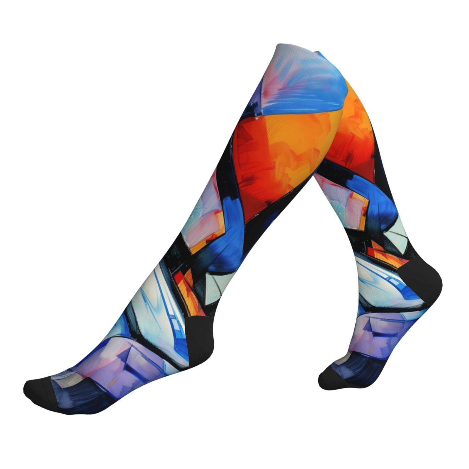 Compression Socks for Women and Men - Abstract Cubist Printer ...