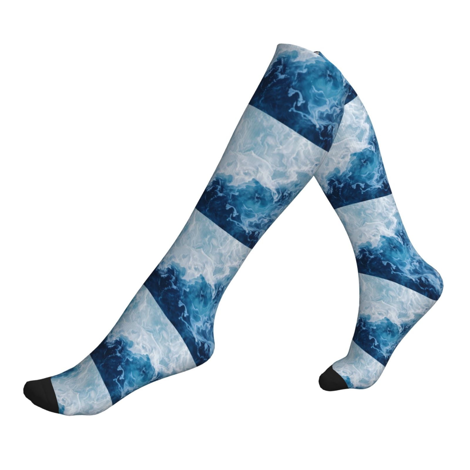 Compression Socks for Women and Men - Abstract Ocean Waves Compression ...
