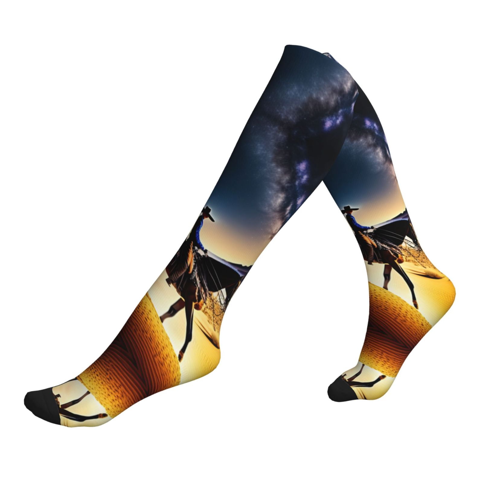 Compression Socks for Women and Men - Azure Sky Western Desert Cowboy ...