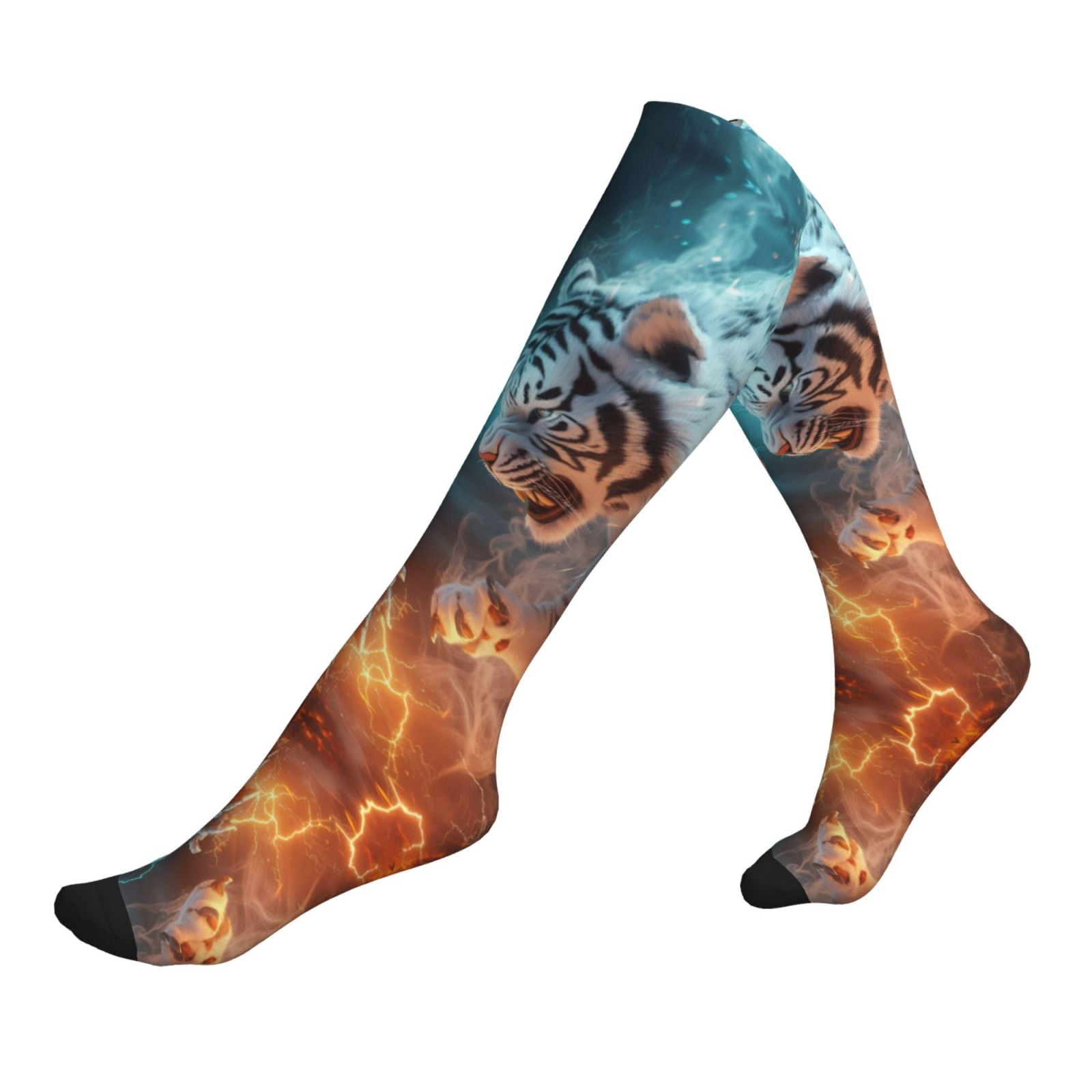 Compression Socks for Women and Men - Blue Dragon and White Tiger ...