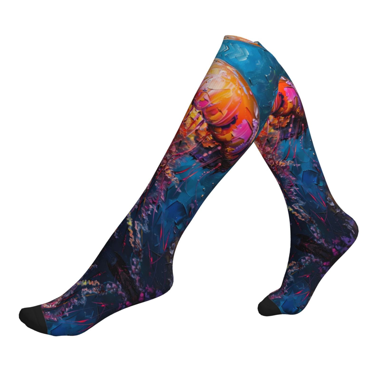 Compression Socks for Women and Men Circulation - Colorful Jellyfish ...