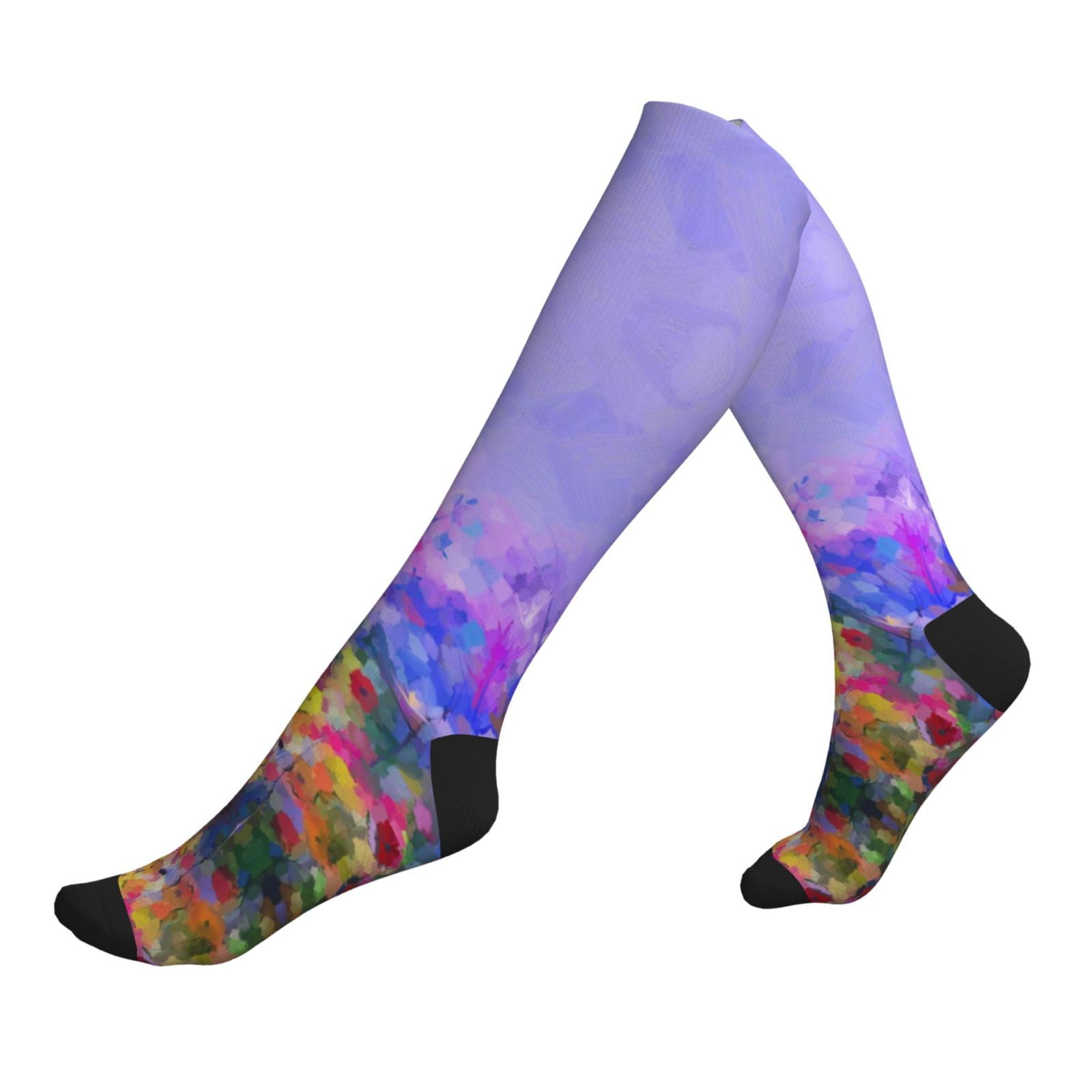 Compression Socks for Women and Men Circulation - Colorful Purple ...