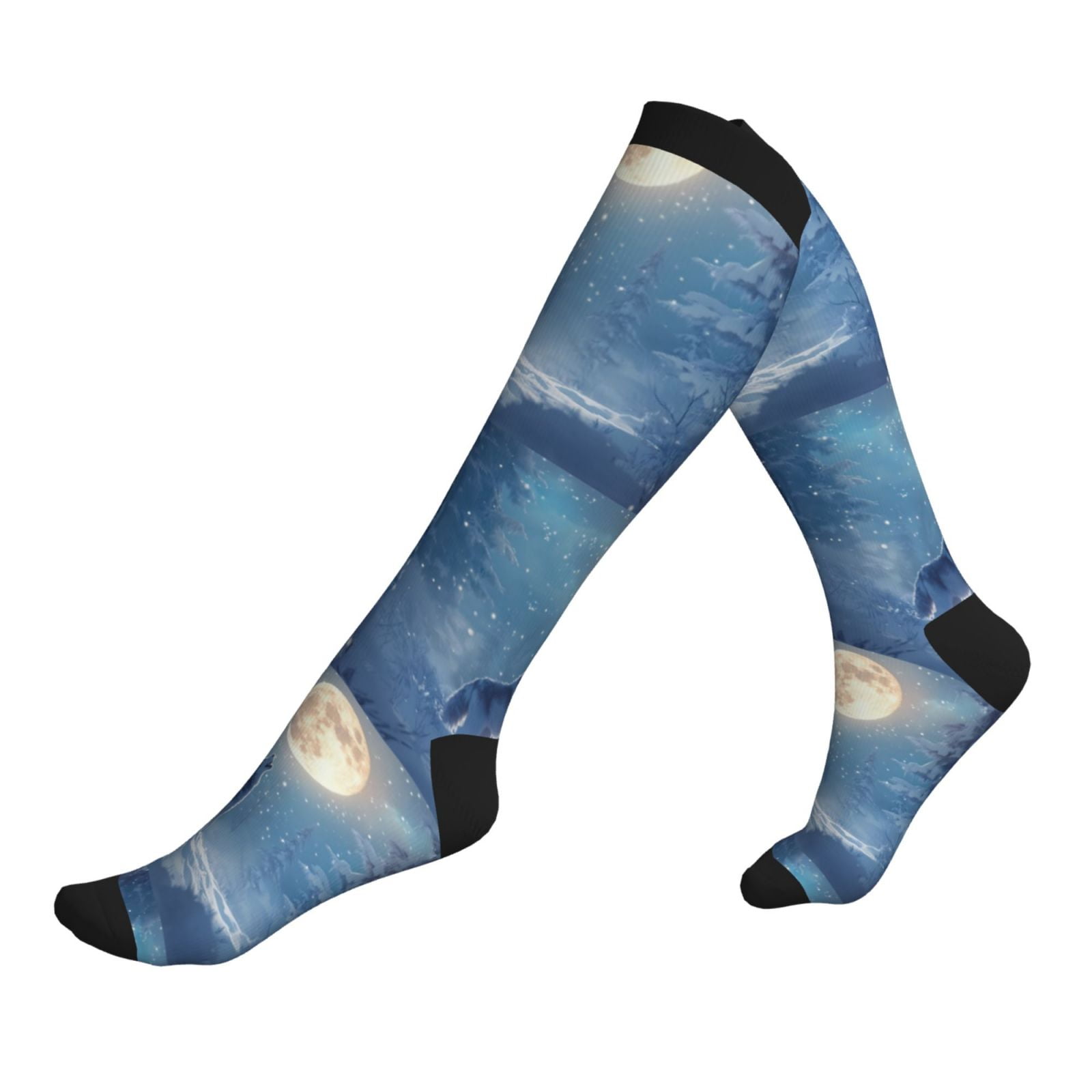 Compression Socks for Women and Men Circulation - Howling Wolf Full ...