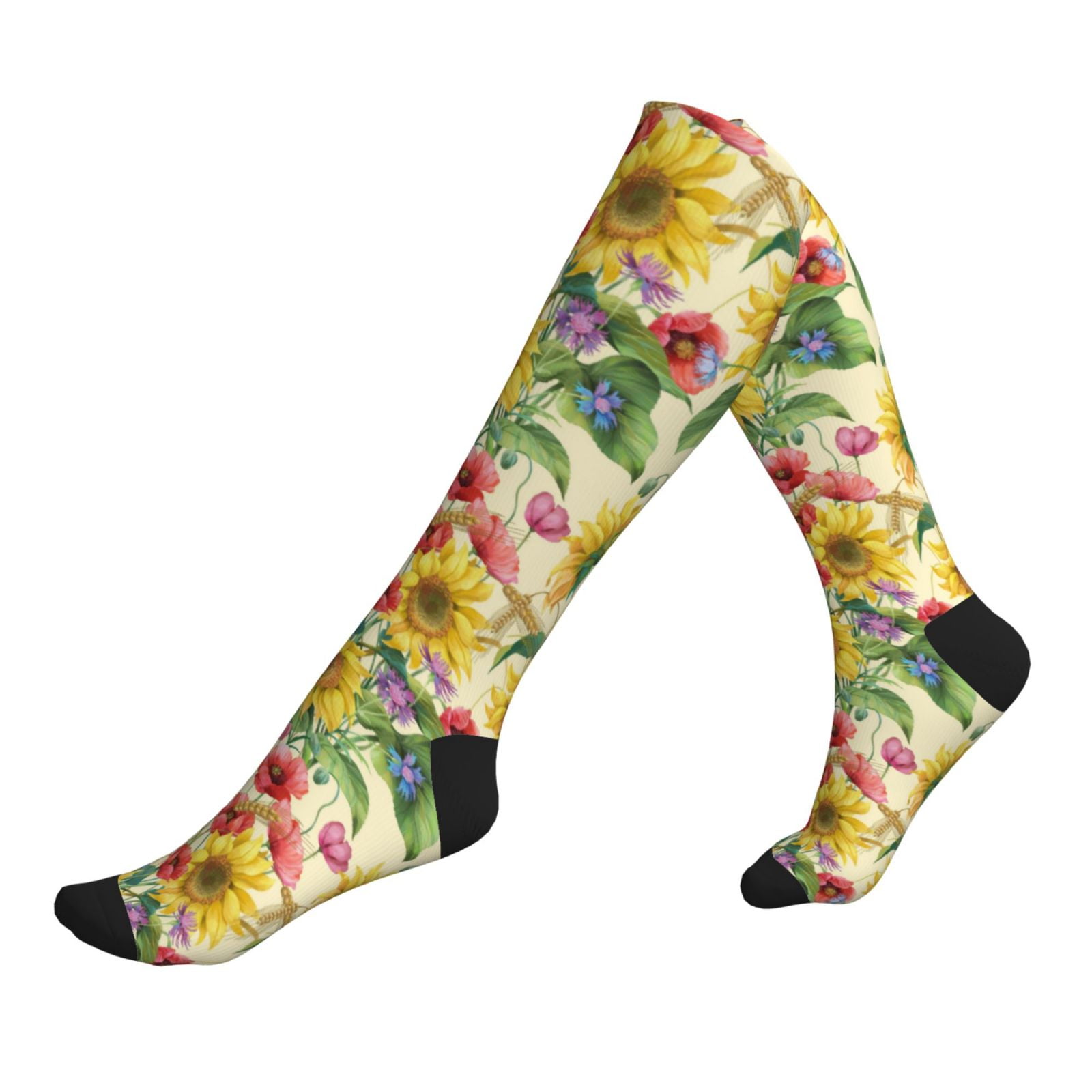 Compression Socks for Women and Men Circulation - Sunflower Cornflower ...