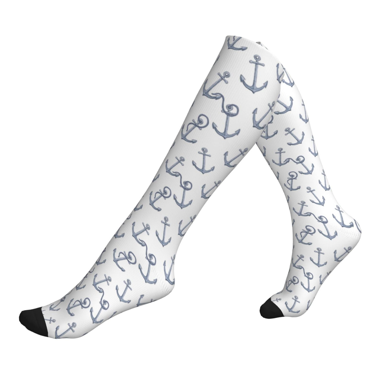 Compression Socks for Women and Men Circulation - vintage gray anchor ...