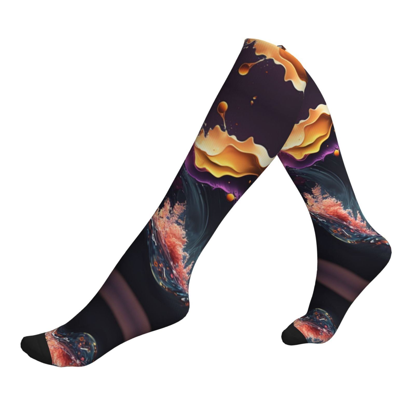 Compression Socks for Women and Men - Explosive Fluid Splash Art ...