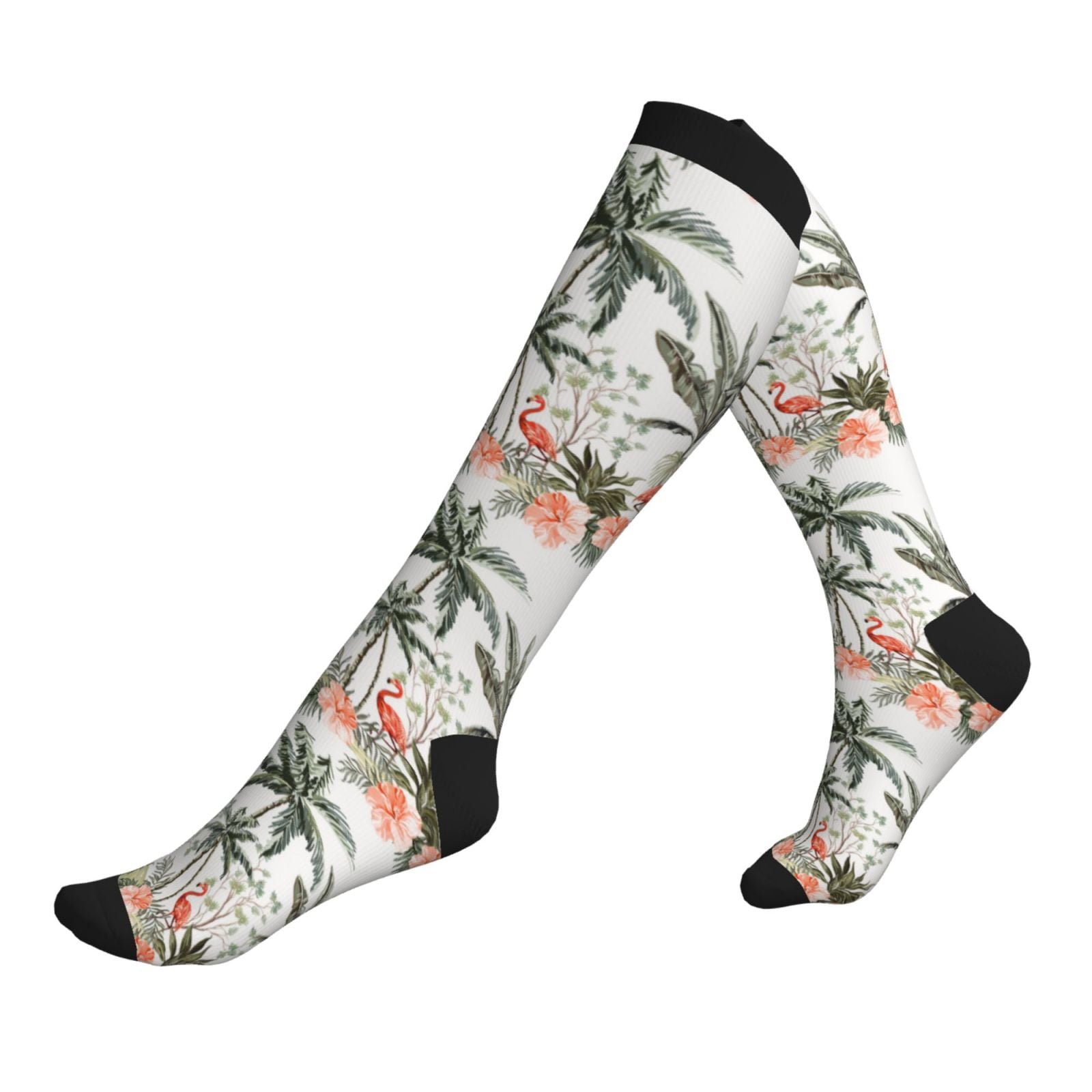 Compression Socks for Women and Men - Flamingo Palm Trees Compression ...