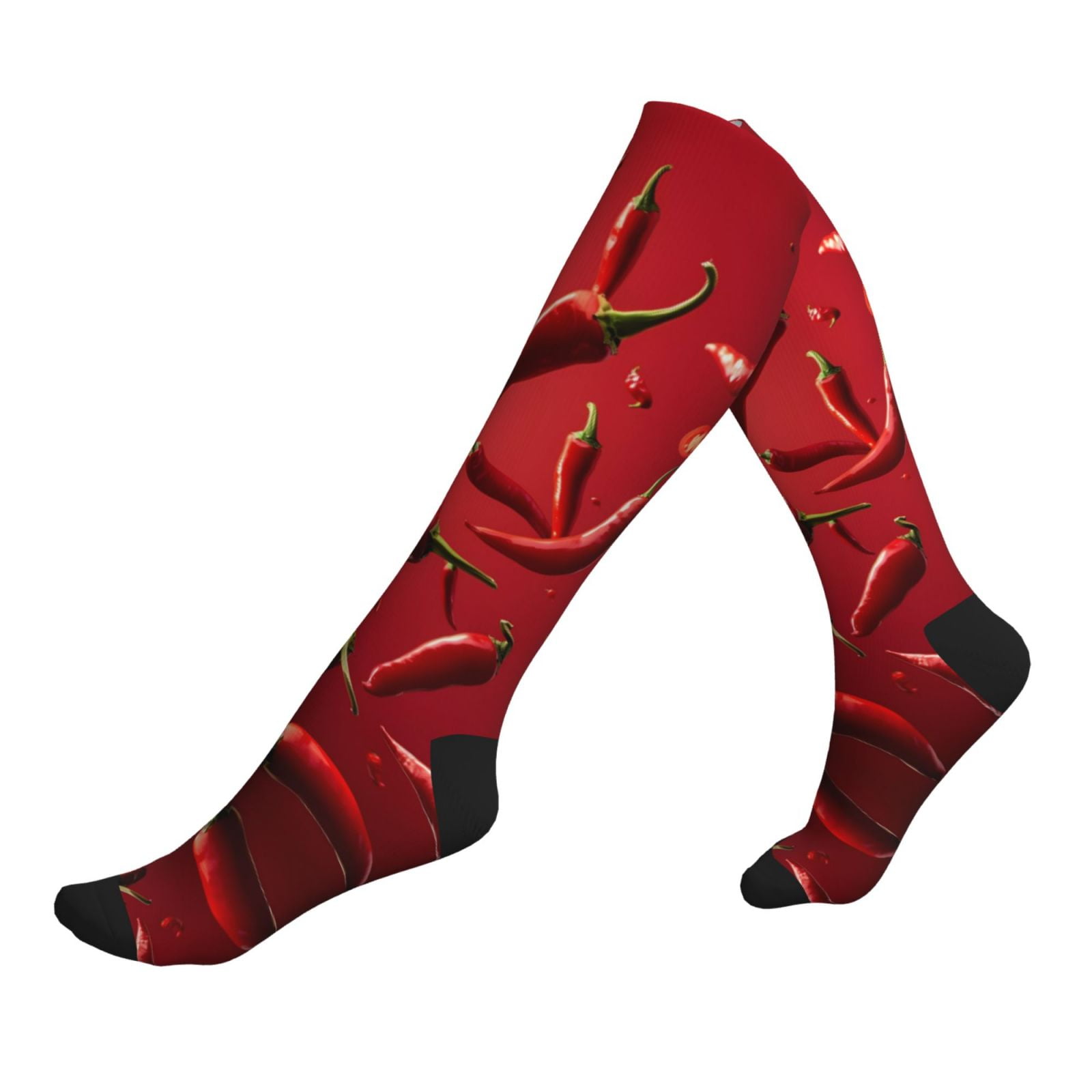 Compression Socks for Women and Men - Floating Red Chili Peppers ...