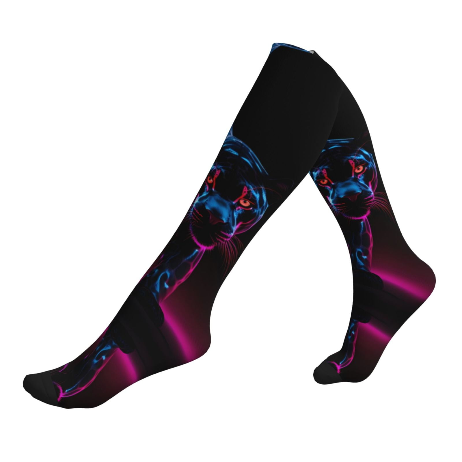 Compression Socks for Women and Men - Futuristic Purple Panther ...