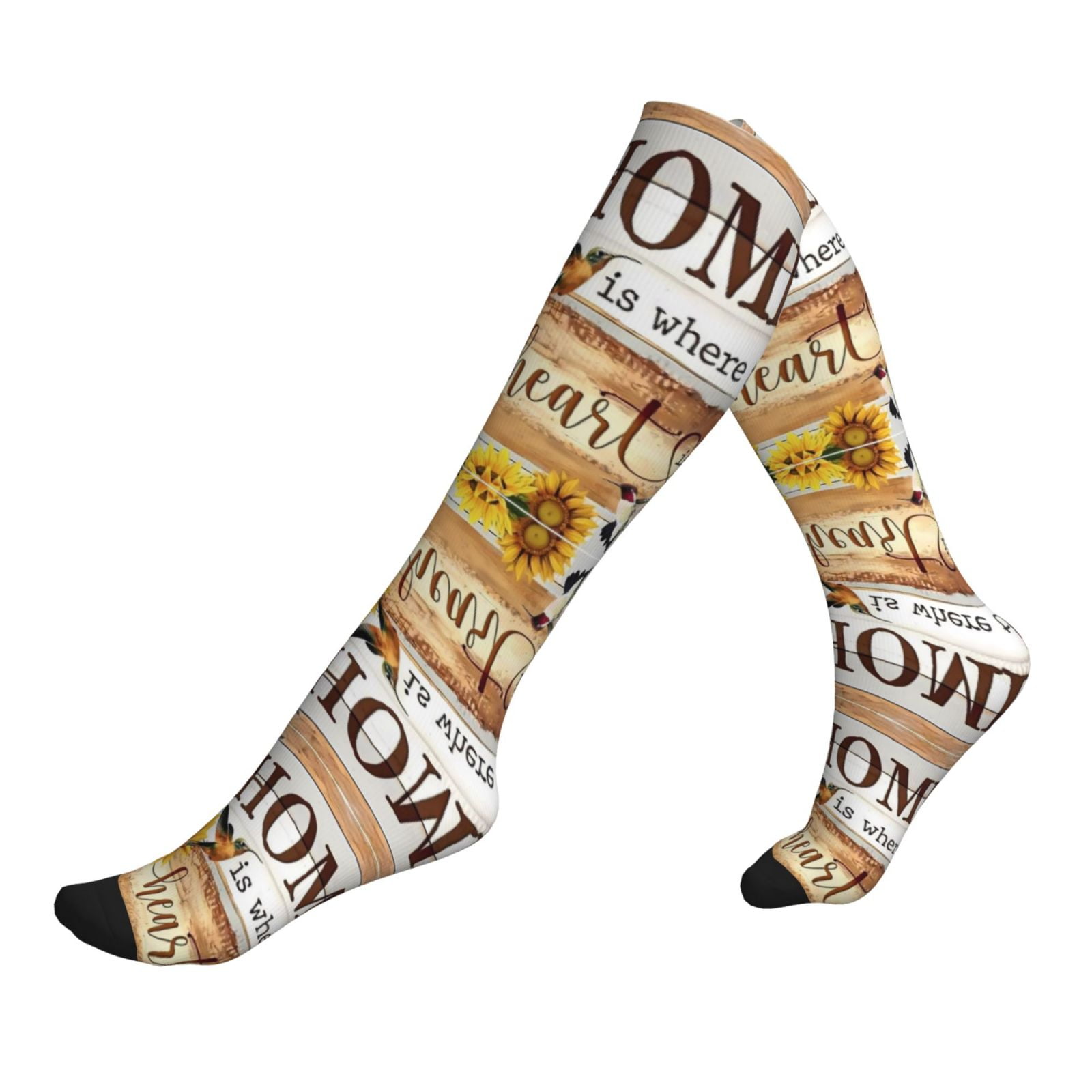 Compression Socks for Women and Men - Home Sunflower Hummingbird ...