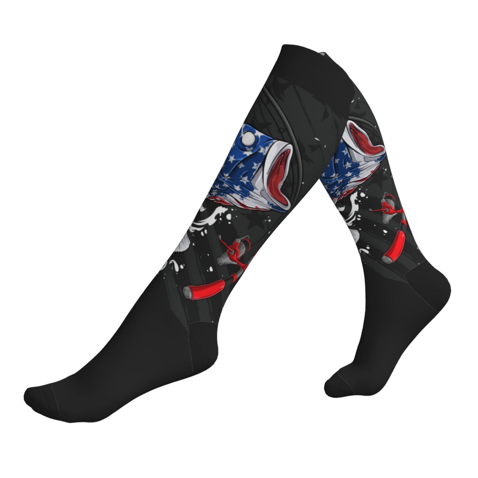 Compression Socks for Women and Men - Largemouth Bass Fish in USA ...