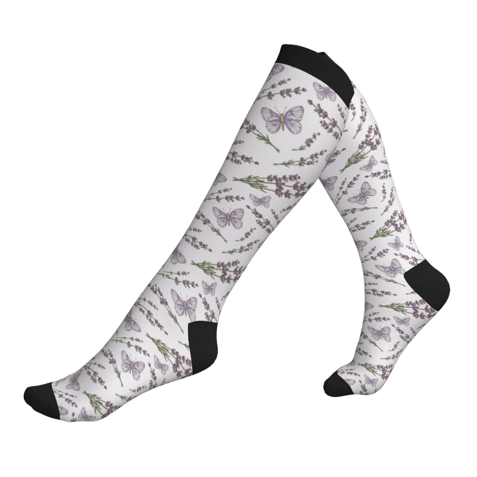 Compression Socks for Women and Men - Lavender And Butterfly ...