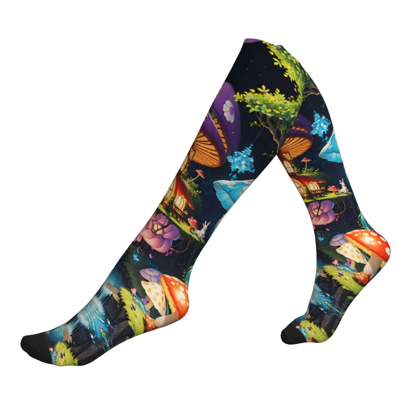 Compression Socks for Women and Men - Mushroom Forest Compression Socks ...