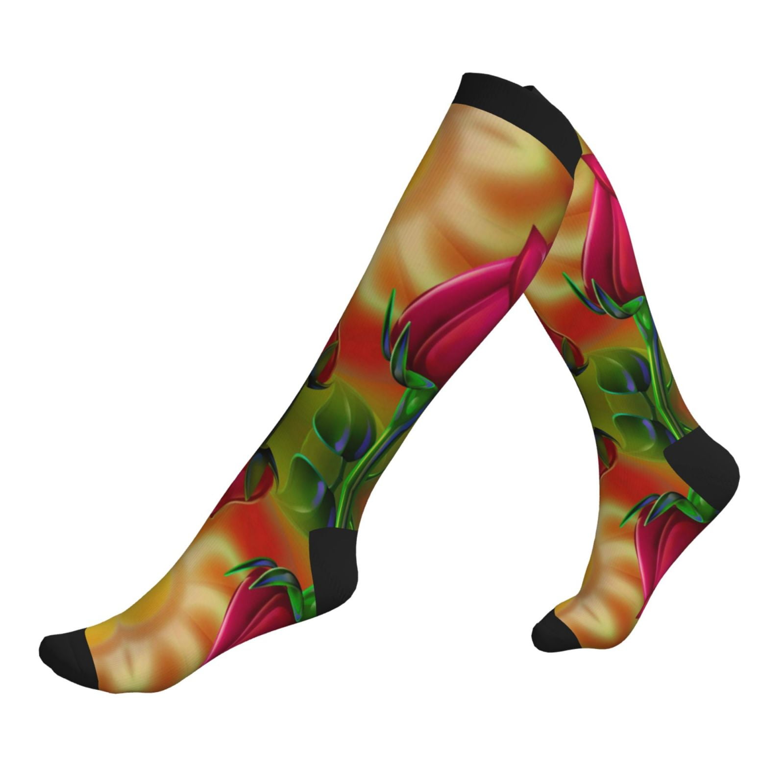 Compression Socks for Women and Men - Rose Psychedelic Compression ...