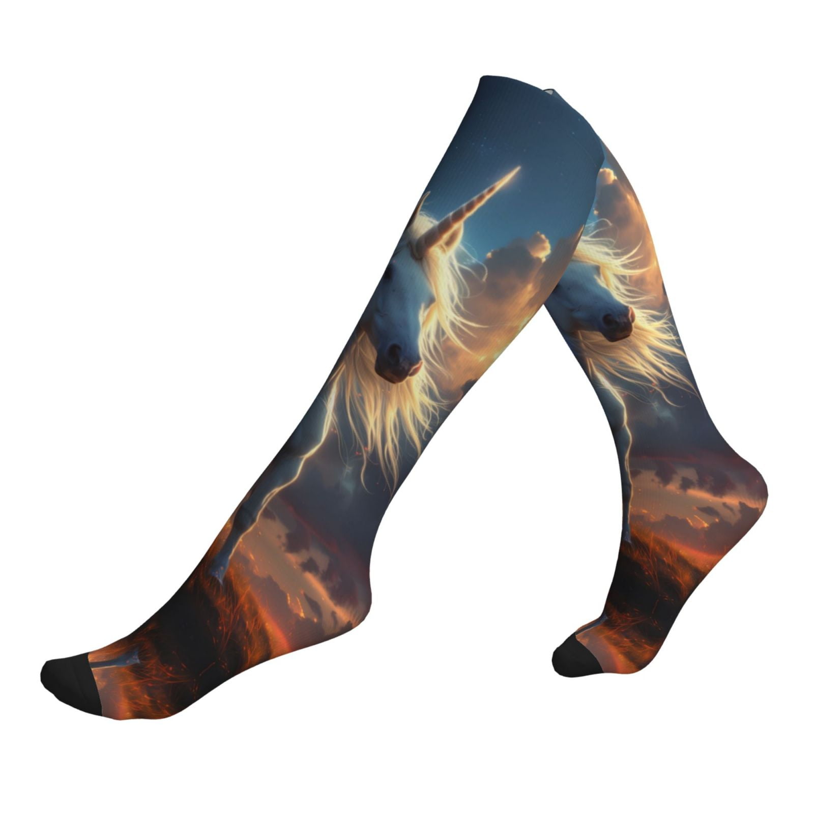 Compression Socks for Women and Men - Starry Light White Horse ...