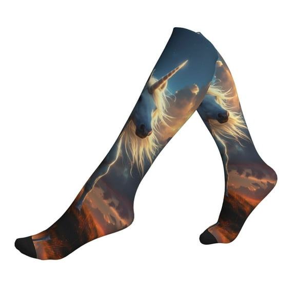 Compression Socks for Women and Men - Starry Light White Horse ...