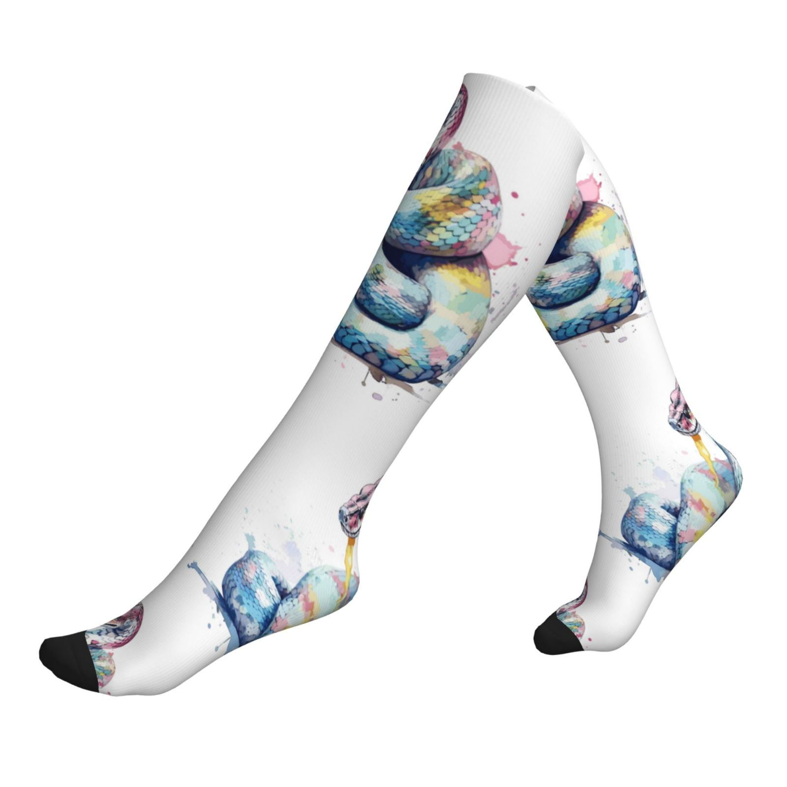 Compression Socks for Women and Men - Watercolor Snake Compression ...