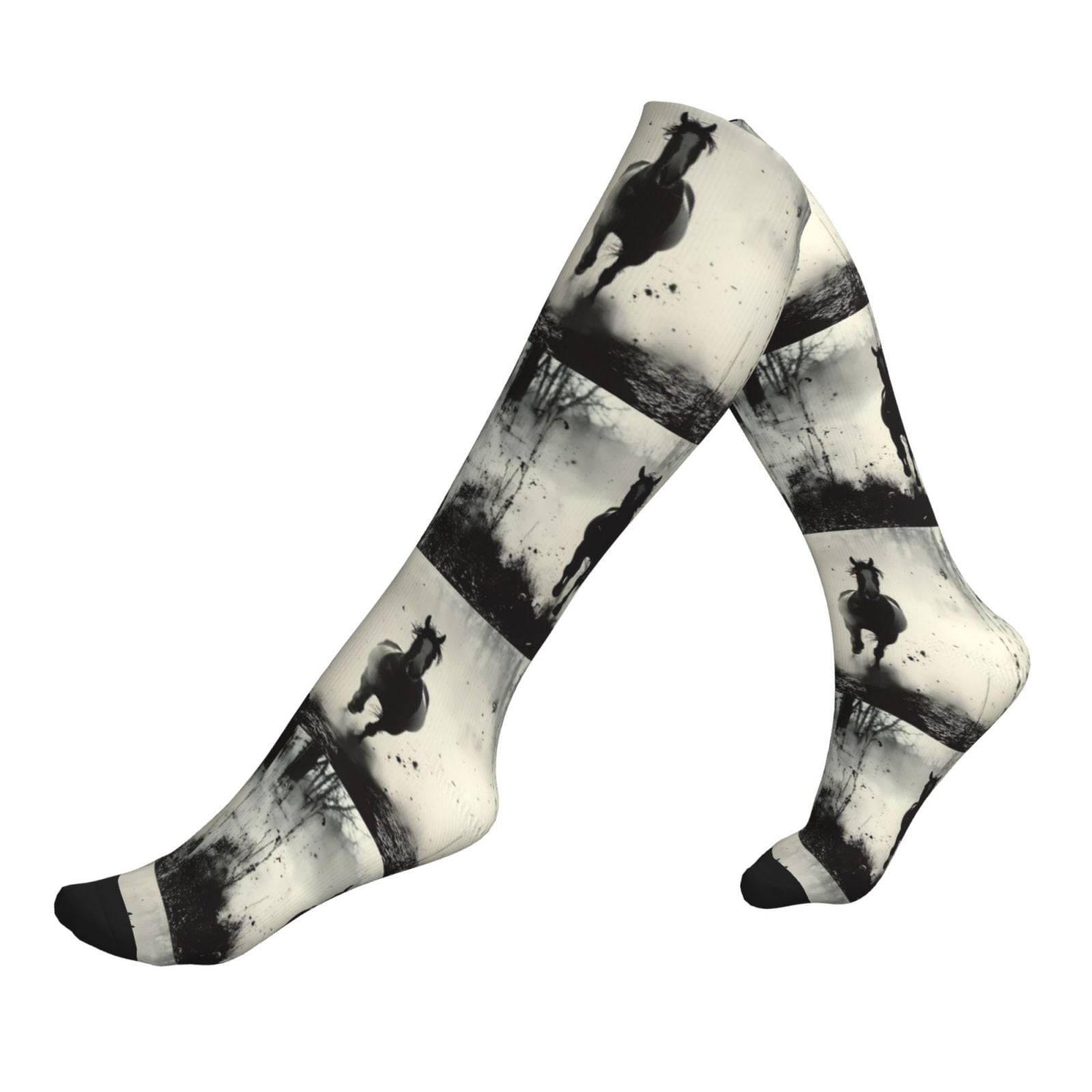 Compression Socks for Women and Men - Wild Horses in Motion Compression ...